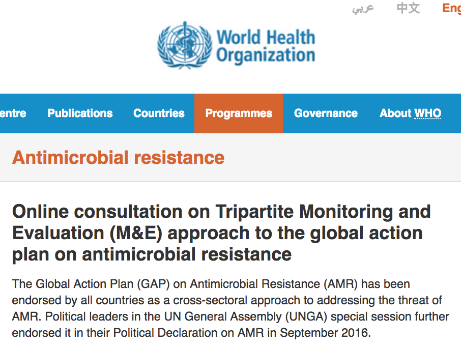 WHO Report on Antibiotic Pipeline and Online Consultation on Monitoring ...